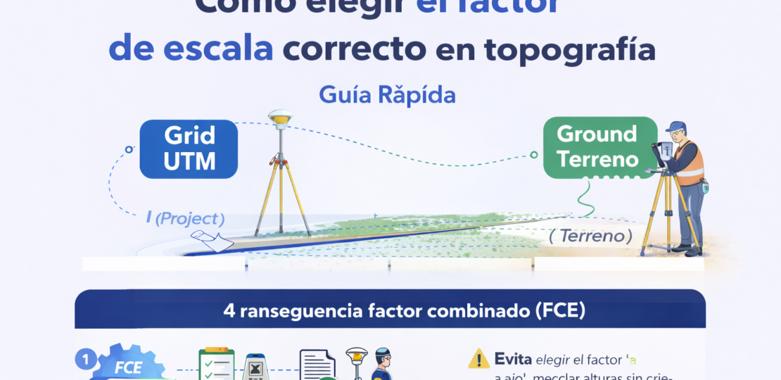 Cómo elegir el factor de escala correcto en topografía (guía rápida)
