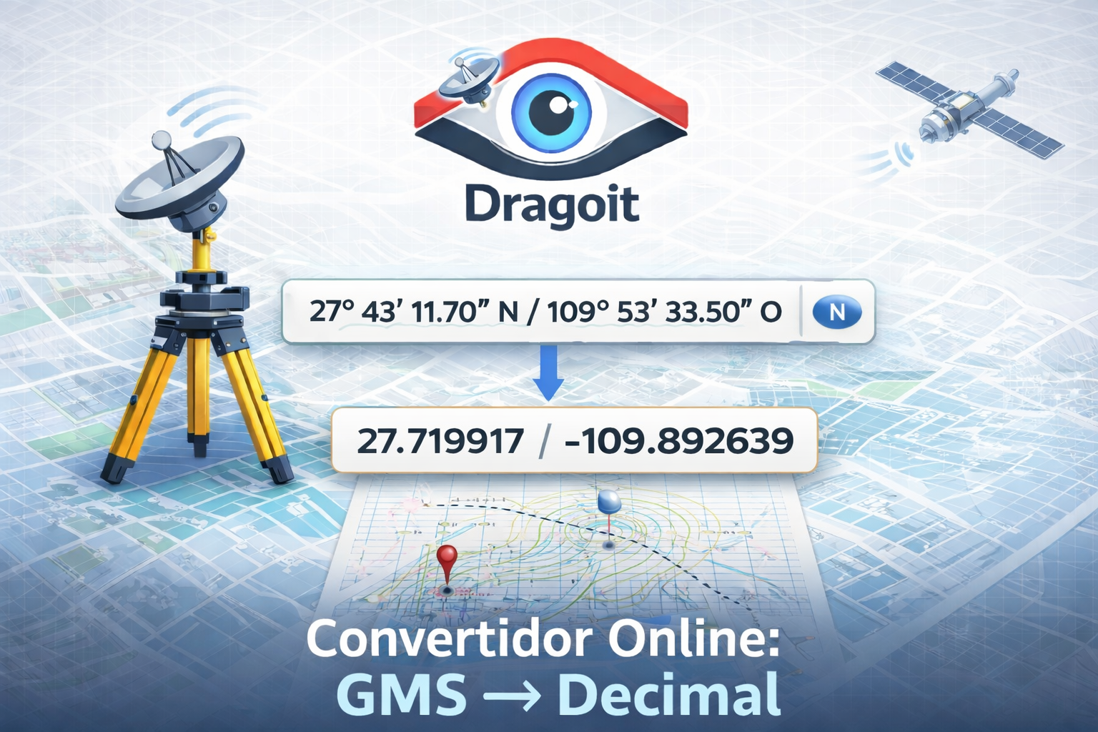 Convertir GMS a Decimal Online — Coordenadas DMS a Grados Decimales